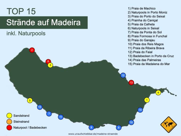 Madeira Strände & Naturpools: Top 15 (mit Karte)